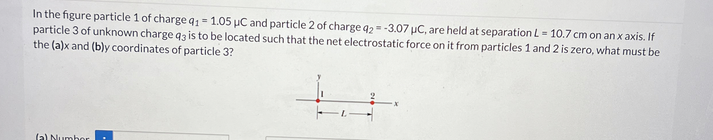 Solved In the figure particle 1 ﻿of charge q1=1.05μC ﻿and | Chegg.com