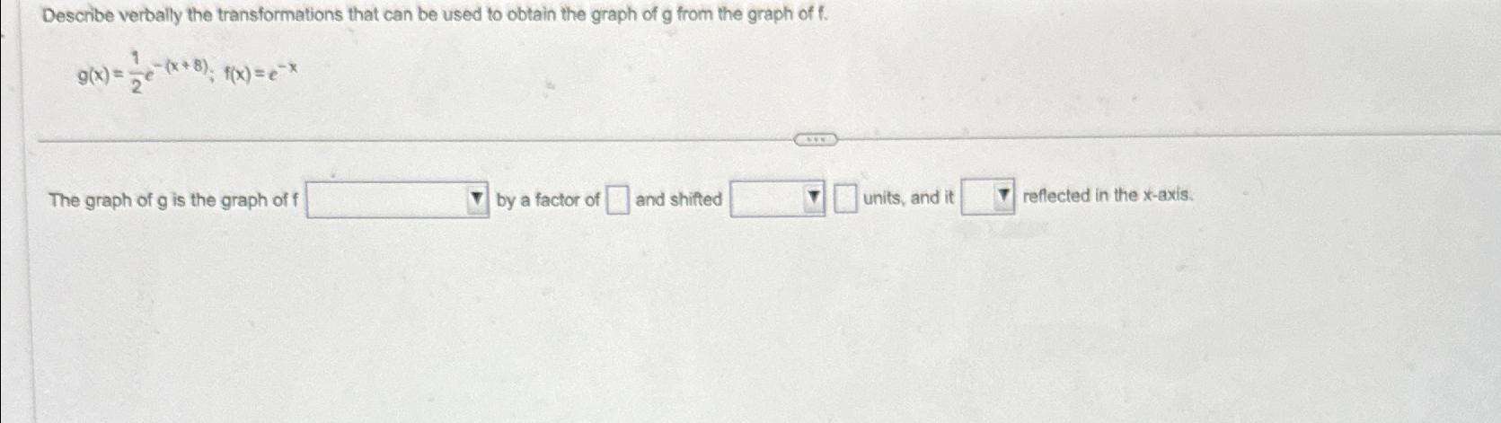Solved Describe verbally the transformations that can be | Chegg.com