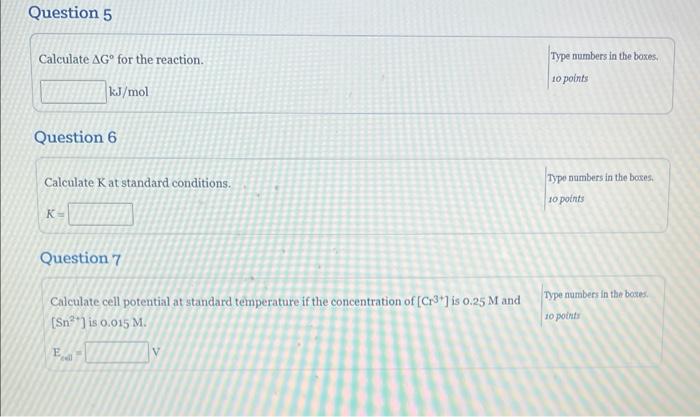 Solved Question 2 Given the following cell notation for a | Chegg.com