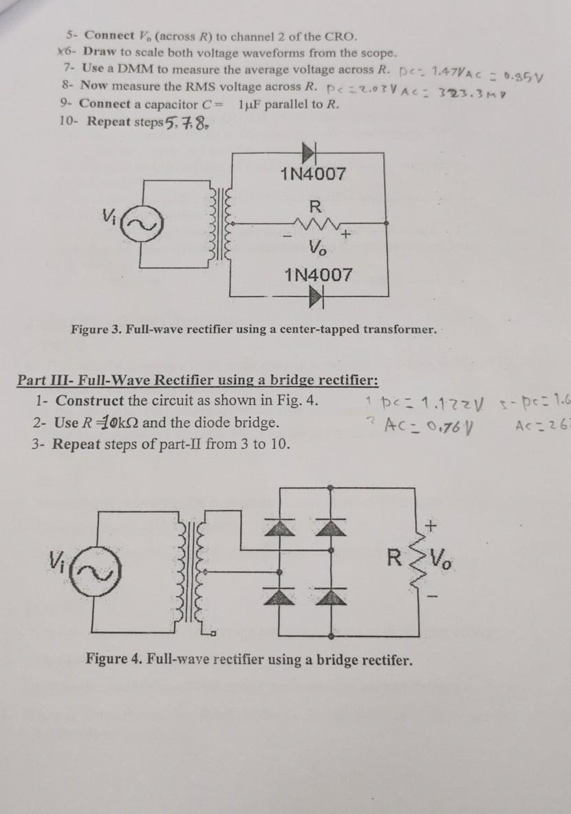 Solved PROCEDURE الكثير -P Part I- Half-Wave Rectifier: 1 - | Chegg.com