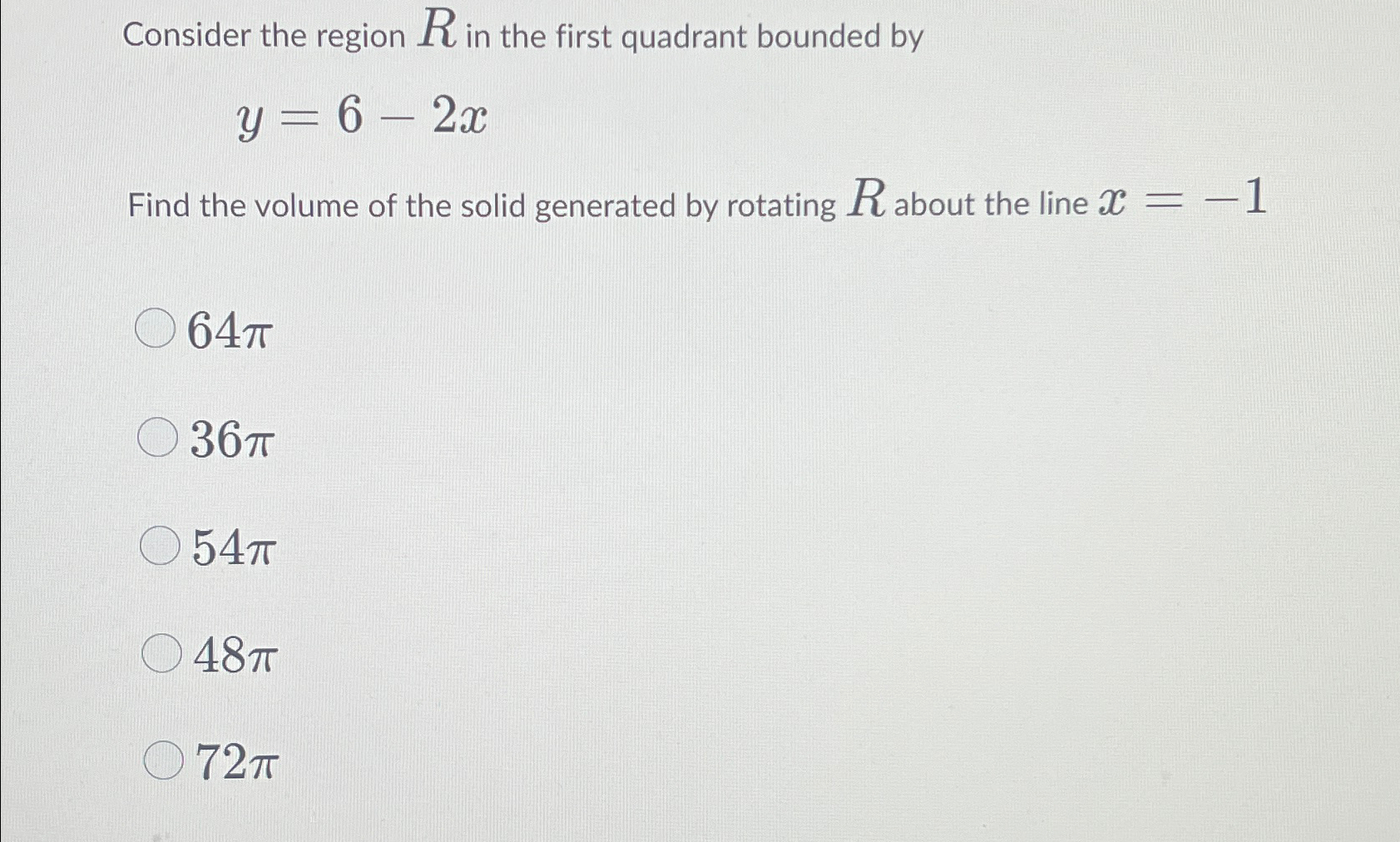 Solved Consider the region R ﻿in the first quadrant bounded | Chegg.com