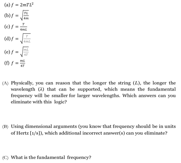 Solved Problem 2 The fundamental frequency of a stretched | Chegg.com