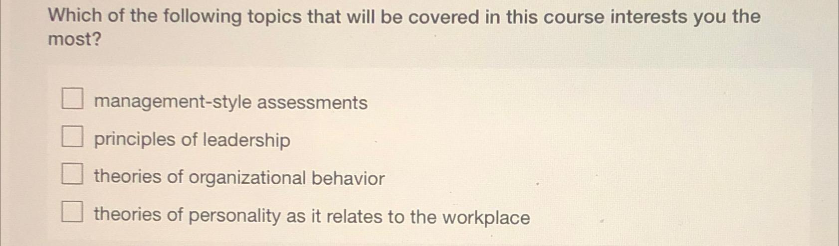 Solved Which of the following topics that will be covered in | Chegg.com