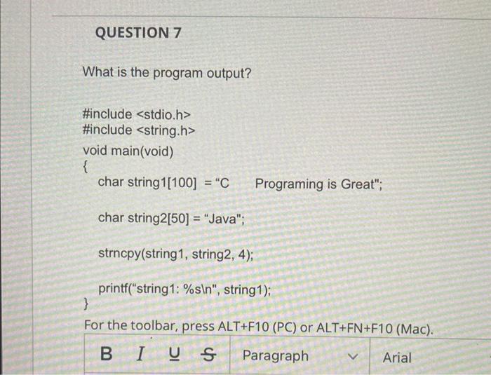 Solved What is the program output? \#include \#include | Chegg.com