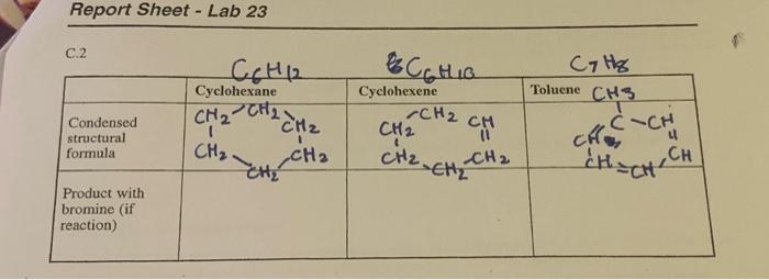 Solved What is the product of cyclohexane,cyclohexene, and | Chegg.com