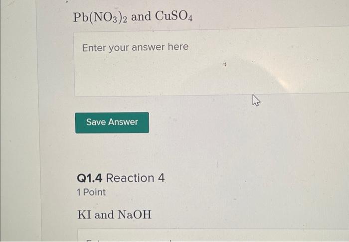 Solved 4 Points For Each Of The Following Reactions Write