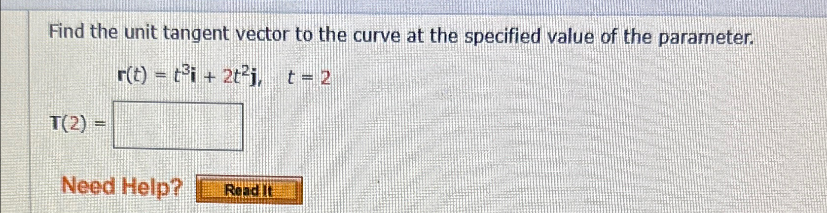 Solved Find the unit tangent vector to the curve at the | Chegg.com