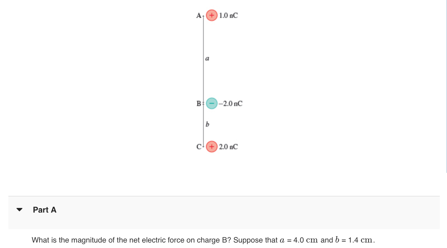 Solved Part Awhat Is The Magnitude Of The Net Electric Force