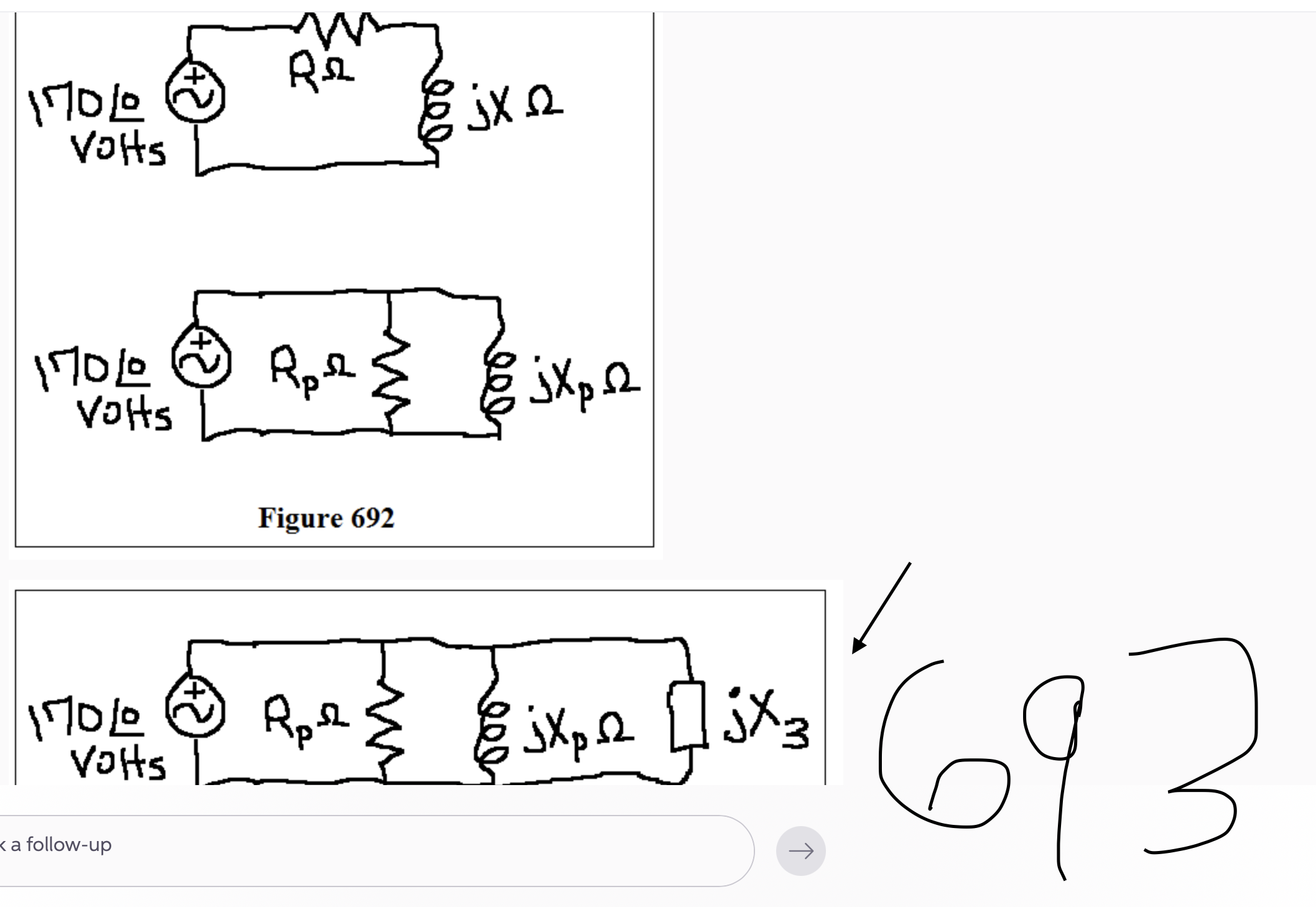 Ex. 692. ﻿See Fig 692. ﻿R= 4 ﻿Ohms X=22 ﻿Ohms. For | Chegg.com