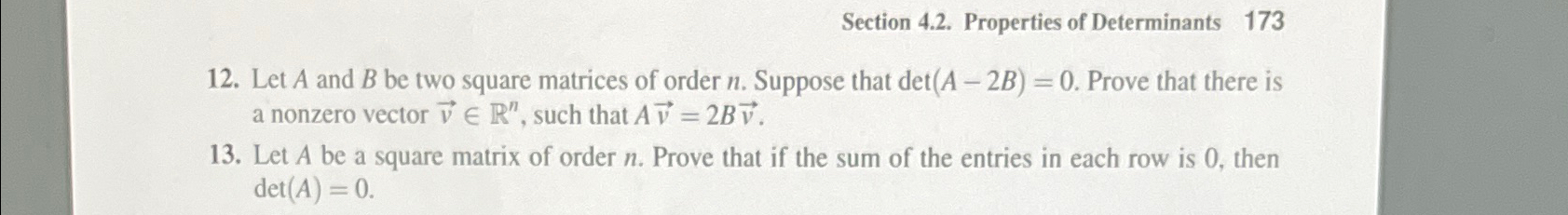 Solved Section 4.2. ﻿Properties of Determinants 17312. ﻿Let | Chegg.com