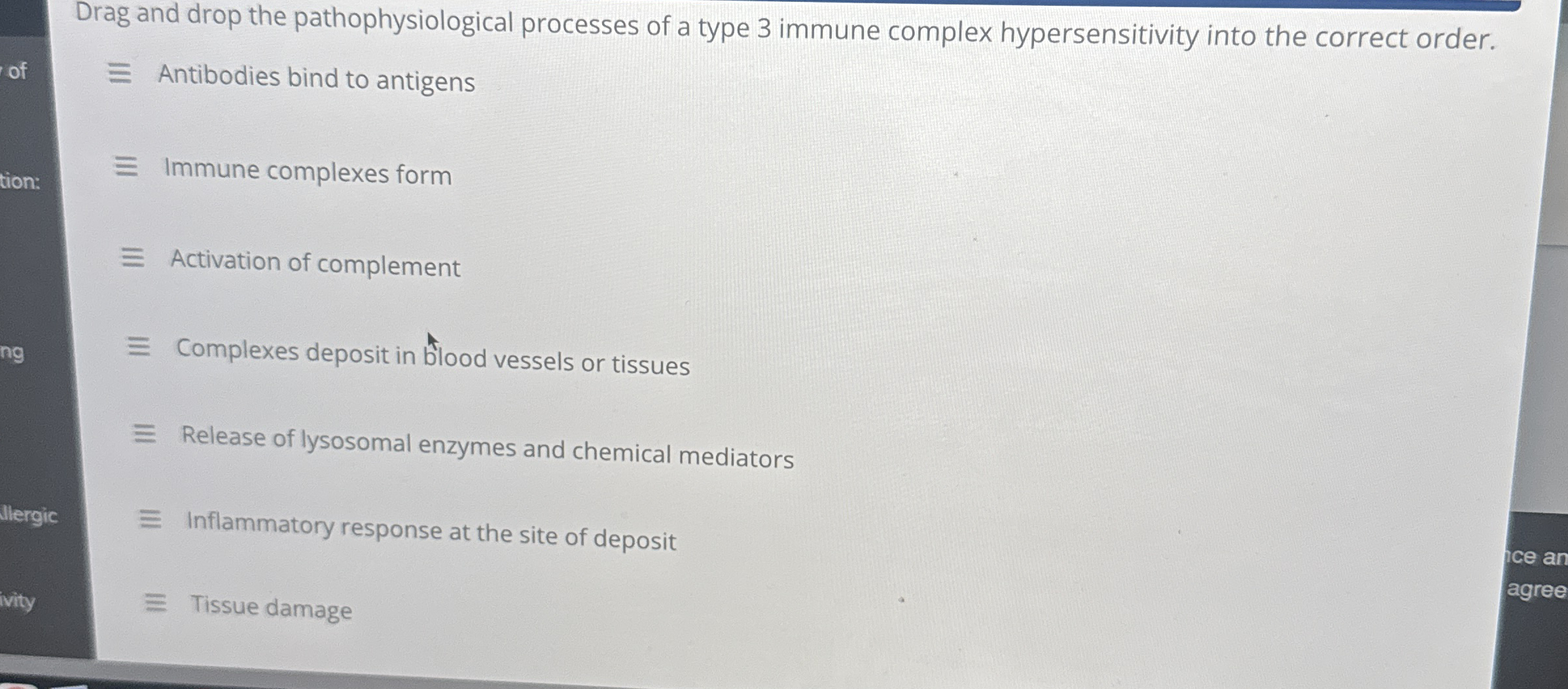 Solved Drag and drop the pathophysiological processes of a | Chegg.com