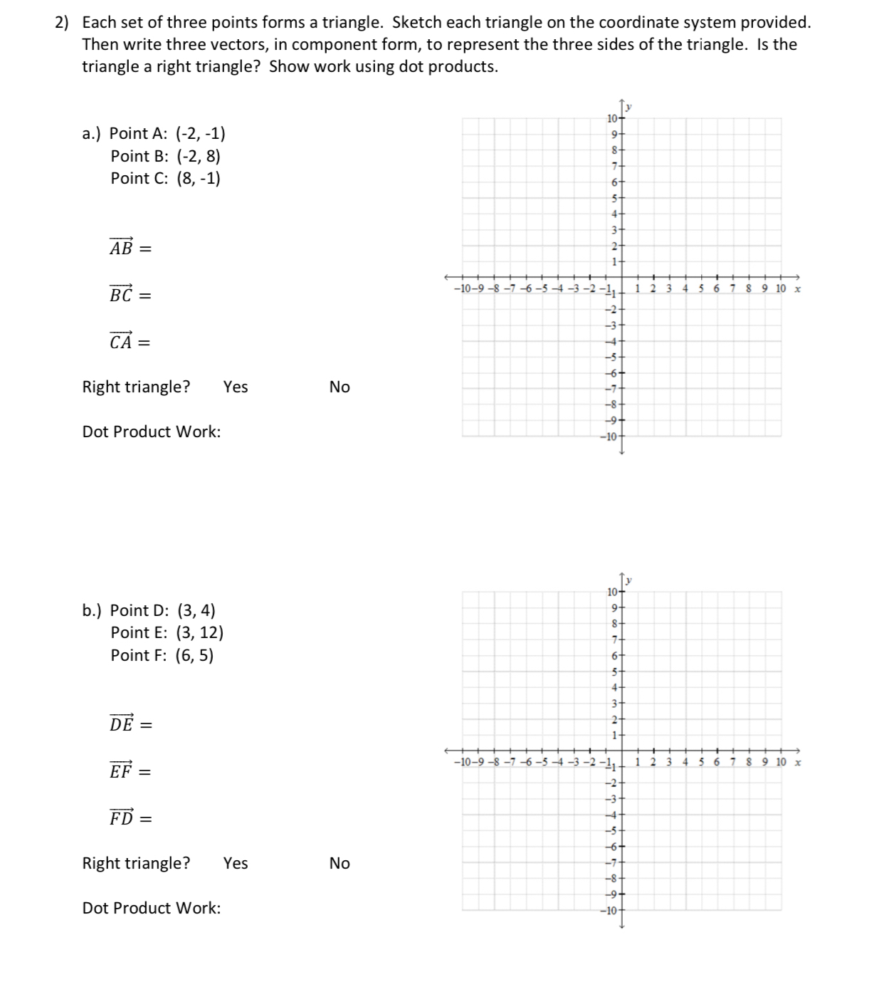 Solved Each set of three points forms a triangle. Sketch | Chegg.com