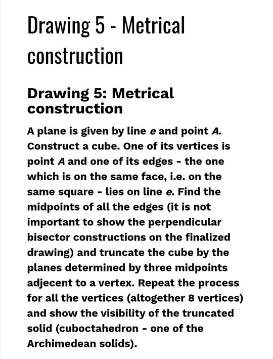Solved Drawing 5 - Metrical construction Drawing 5: Metrical | Chegg.com