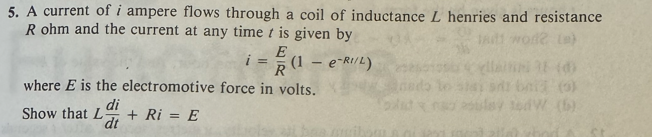 Solved A current of i ampere flows through a coil of | Chegg.com