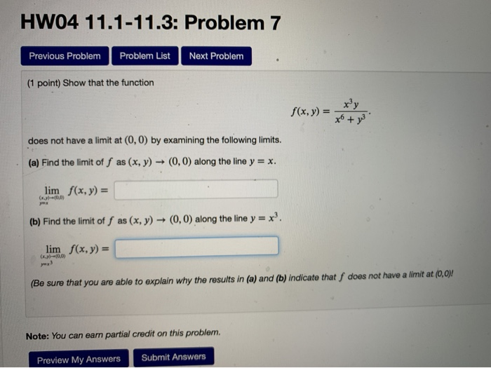 Solved HW04 11.1-11.3: Problem 7 Previous Problem Problem | Chegg.com