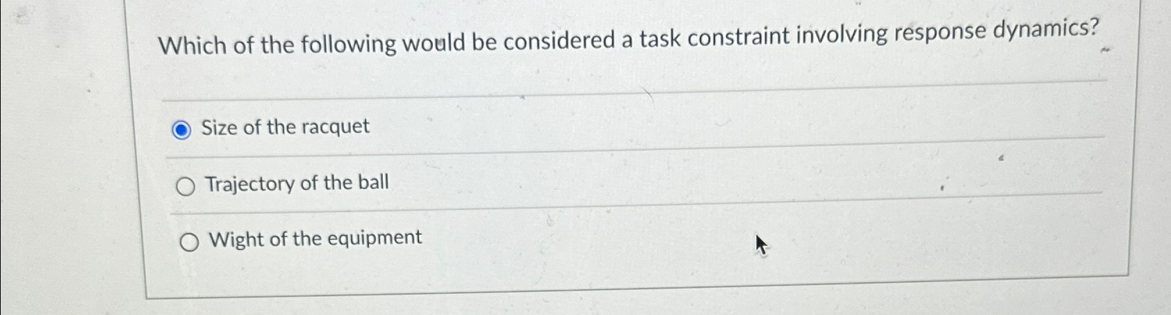 Solved Which of the following would be considered a task | Chegg.com