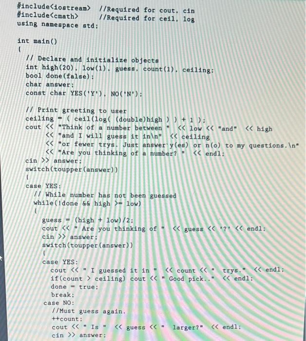 Solved modify the program by replacing all switch statment | Chegg.com