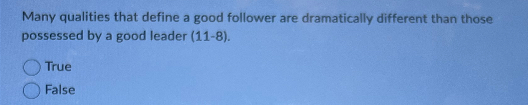 Solved Many qualities that define a good follower are | Chegg.com