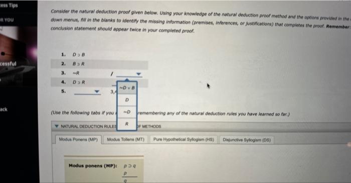 Consider the natural deduction proof given below. | Chegg.com