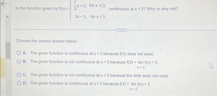 Solved 1 Is the function given by f(x) = 3x+2, for x ≤ 3, | Chegg.com
