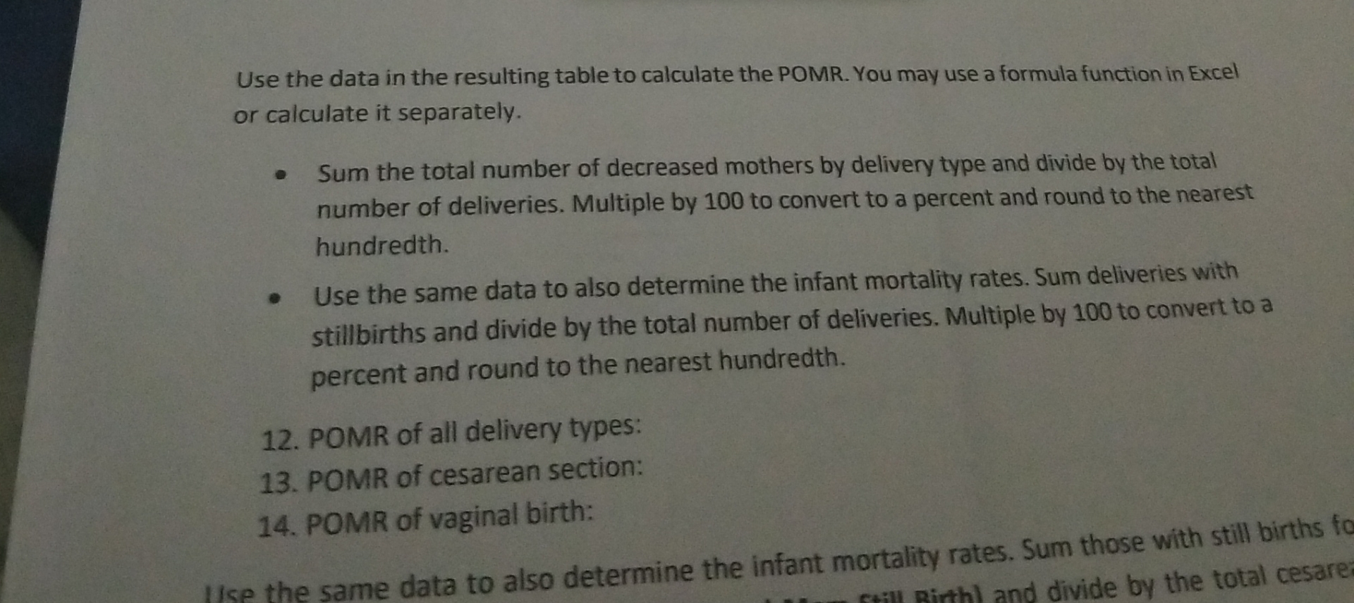 Use the data in the resulting table to calculate the | Chegg.com