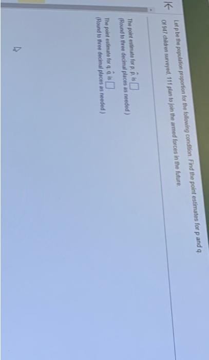 Solved Letp be the population proportion for the following | Chegg.com