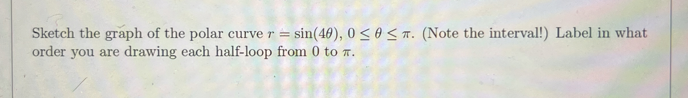 Solved Sketch the graph of the polar curve | Chegg.com