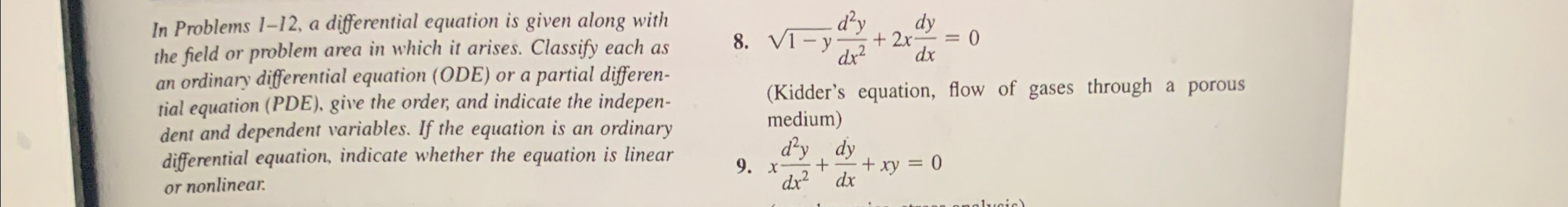 Solved In Problems 1-12, ﻿a differential equation is given | Chegg.com