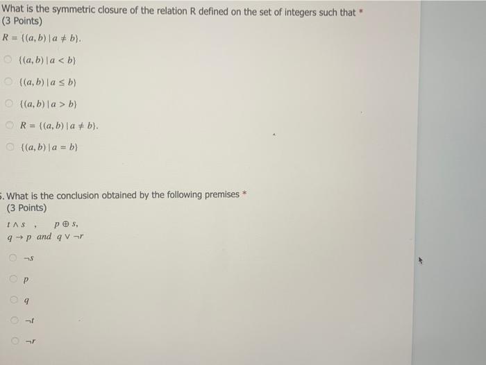 Solved What is the symmetric closure of the relation R | Chegg.com