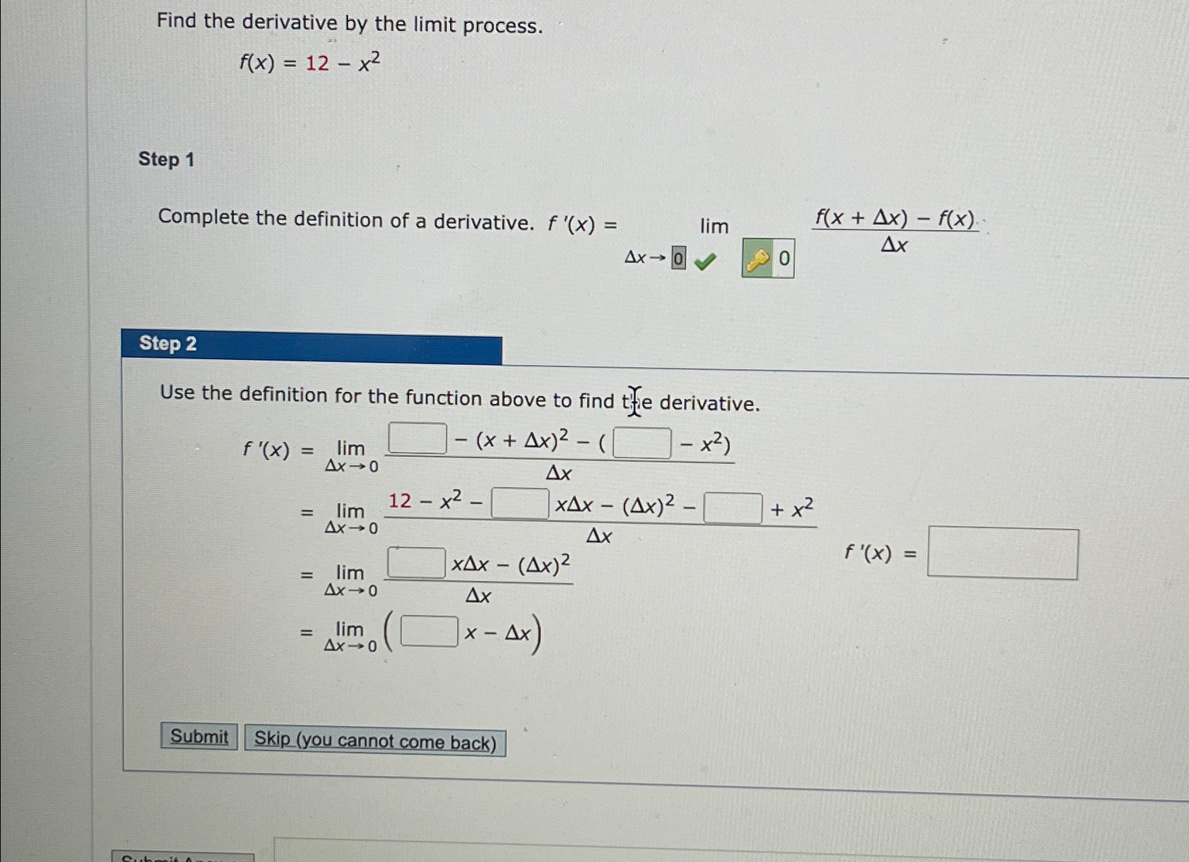 Solved Find the derivative by the limit | Chegg.com