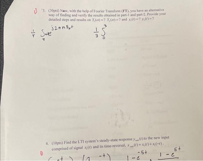 Problem II (60pts): Finding a LTI system's output | Chegg.com