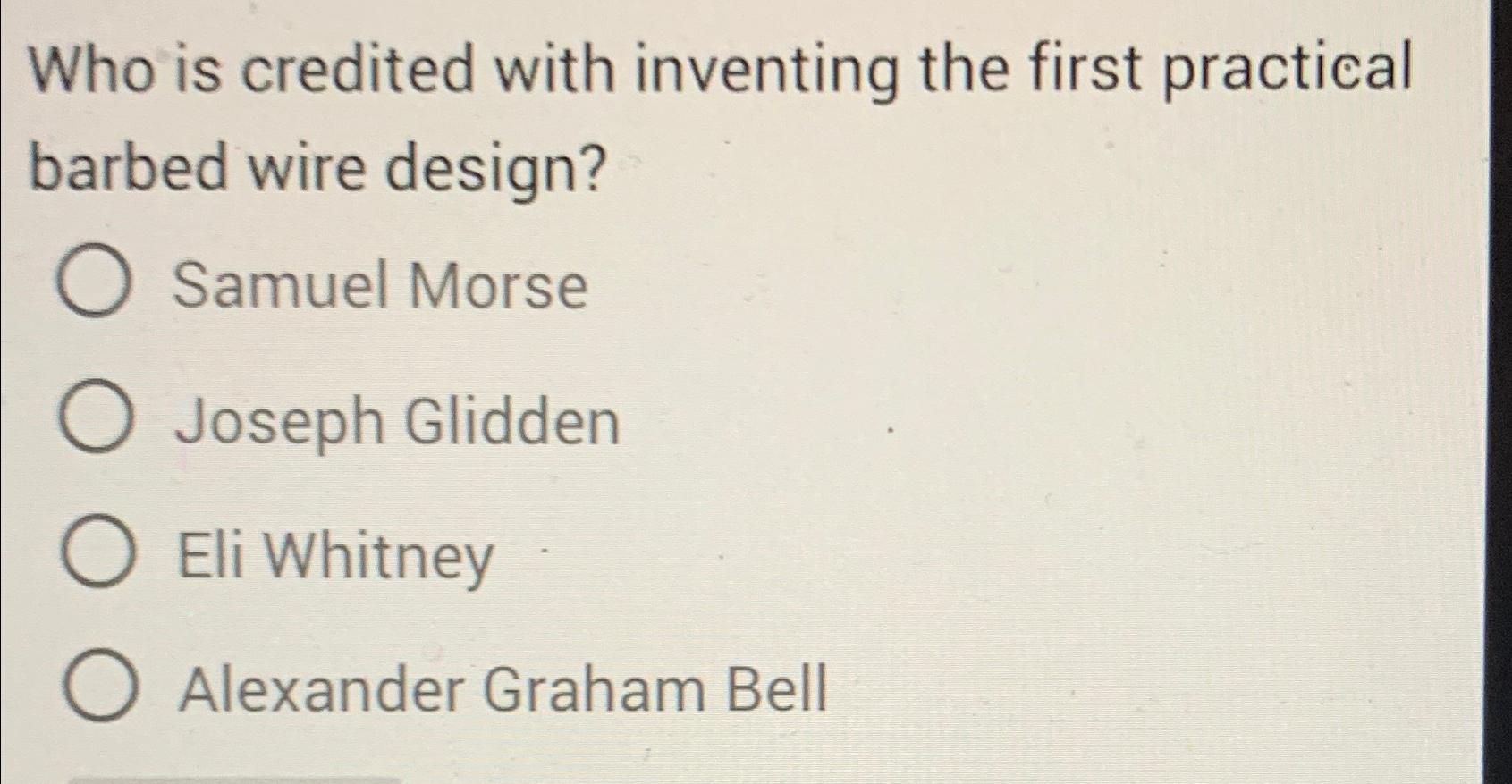 Solved Who is credited with inventing the first practical | Chegg.com