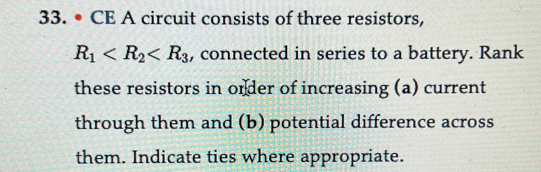 Solved CE A circuit consists of three resistors, R1, | Chegg.com