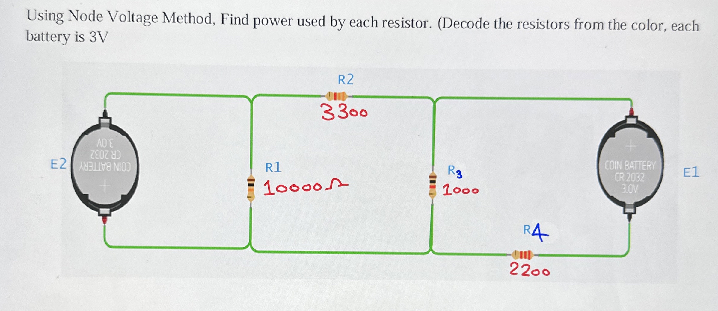 Solved Using Node Voltage Method, Find power used by each | Chegg.com Solved Using Node Voltage Method, Find power used by each | Chegg.com
