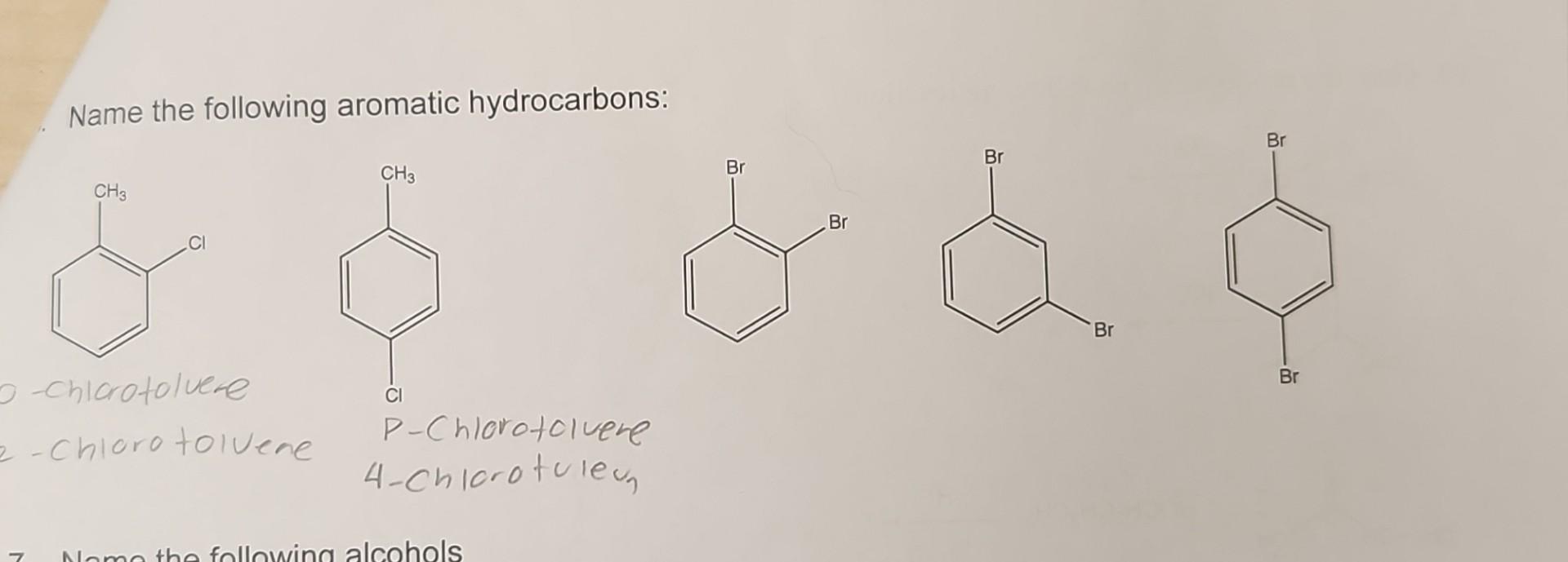 Name the following aromatic hydrocarbons: | Chegg.com