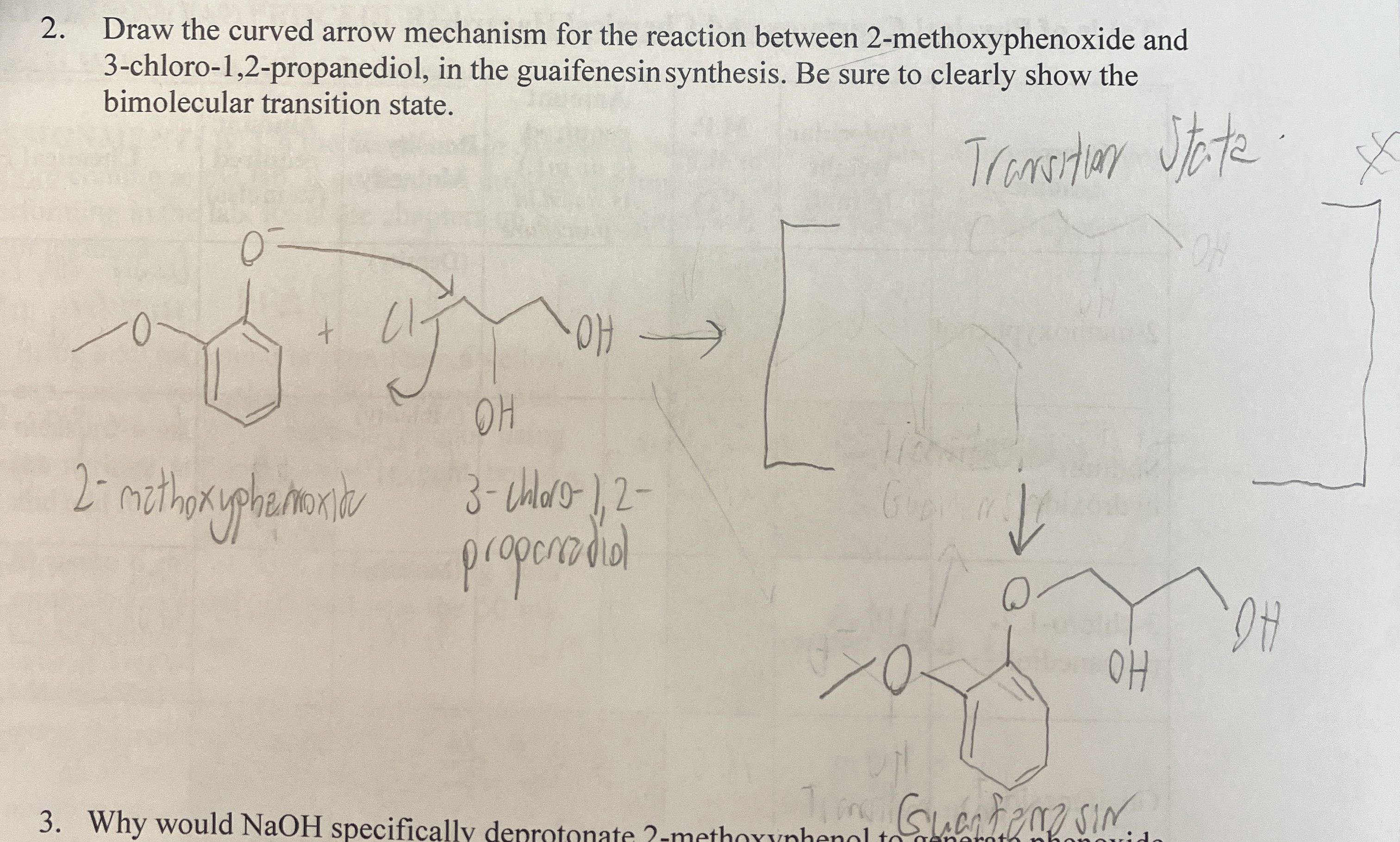 Solved Draw the curved arrow mechanism for the reaction | Chegg.com
