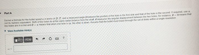 Solved Speed of a Bullet A bullet is shot through two | Chegg.com