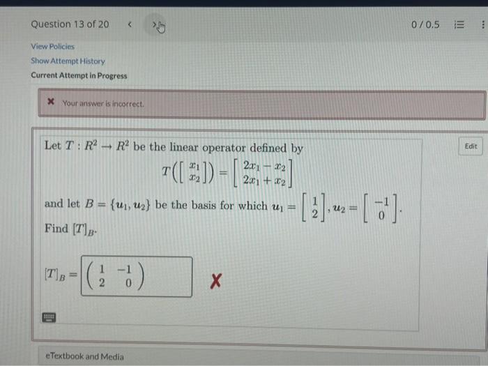 Solved Let T:R2→R2 be the linear operator defined by | Chegg.com