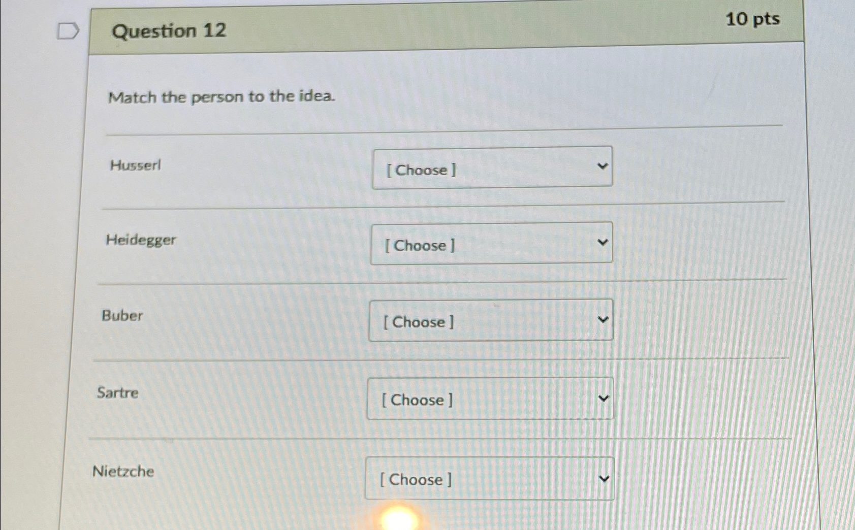Question 1210ptsMatch the person to the | Chegg.com
