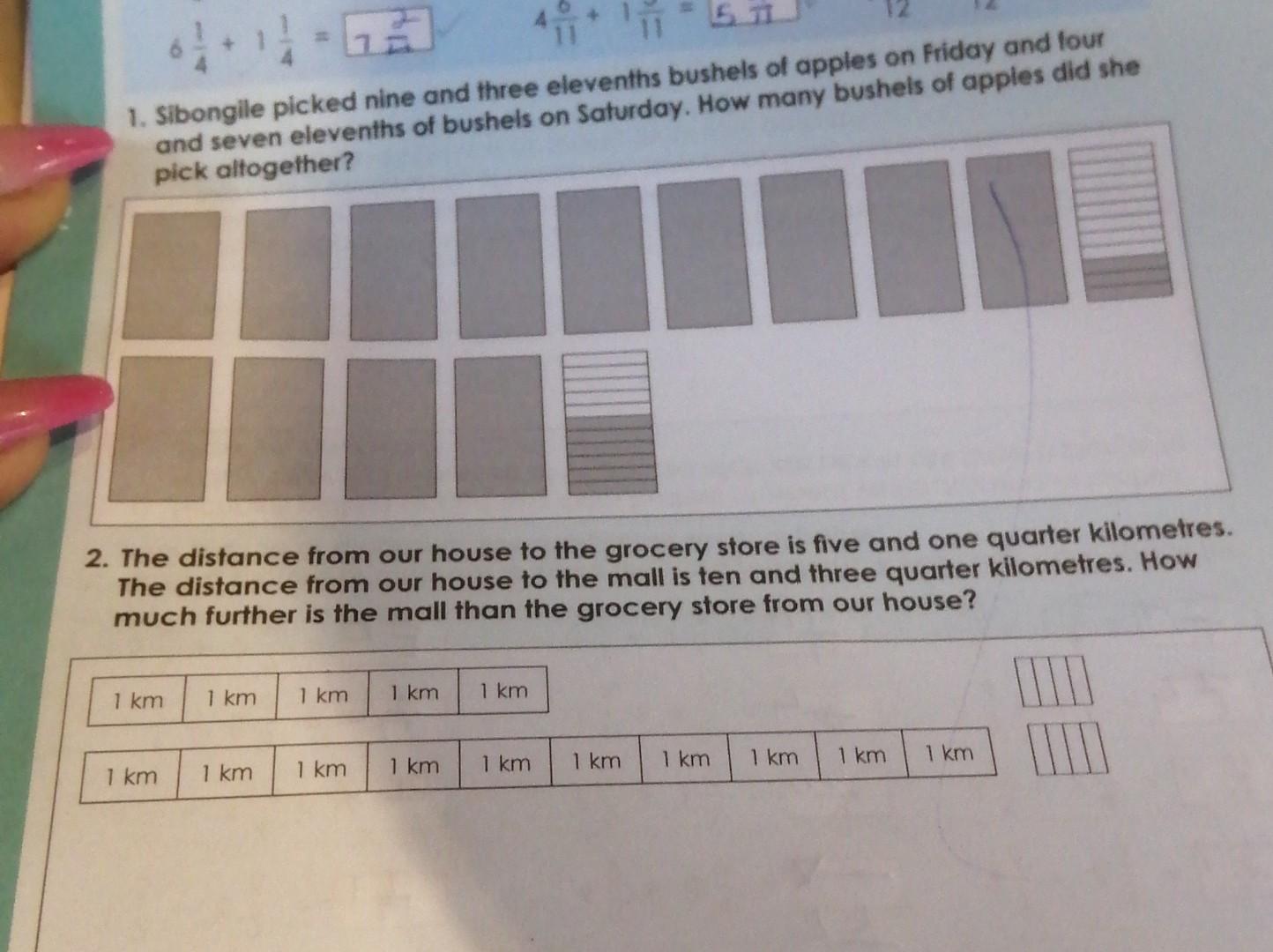 Solved 641+141=722 1. Sibongile picked nine and three | Chegg.com