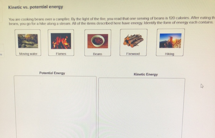 Solved Kinetic vs. potential energy You are cooking beans | Chegg.com