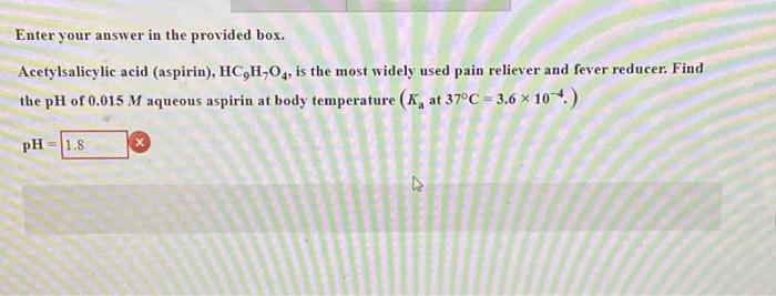 Solved Enter your answer in the provided box. | Chegg.com