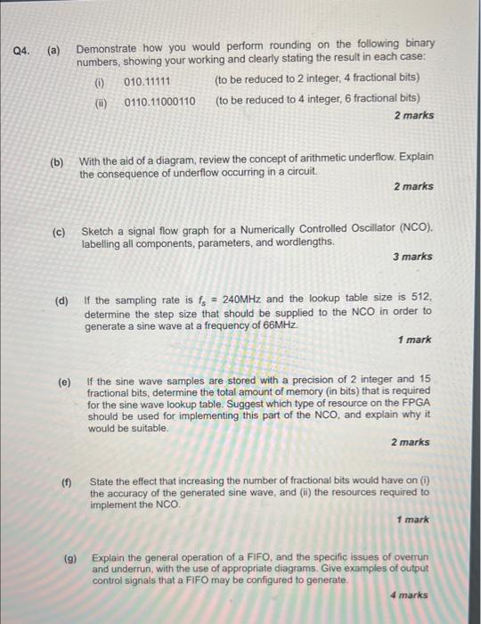 Solved (a) Demonstrate how you would perform rounding on the | Chegg.com