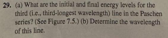 Solved 29. (a) What are the initial and final energy levels | Chegg.com