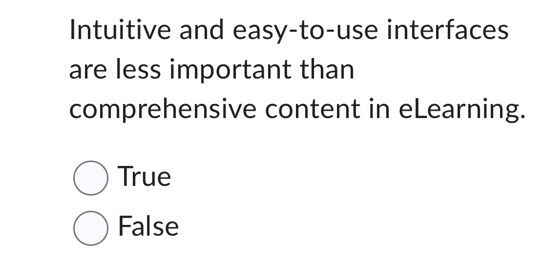 Solved Intuitive and easy-to-use interfaces are less | Chegg.com