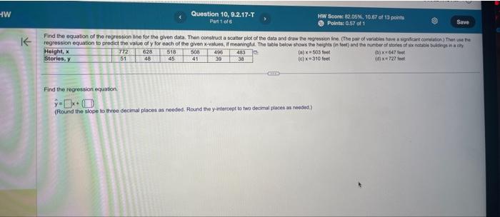 Solved A Predict The Value Of Y For X 503b Predict The Chegg