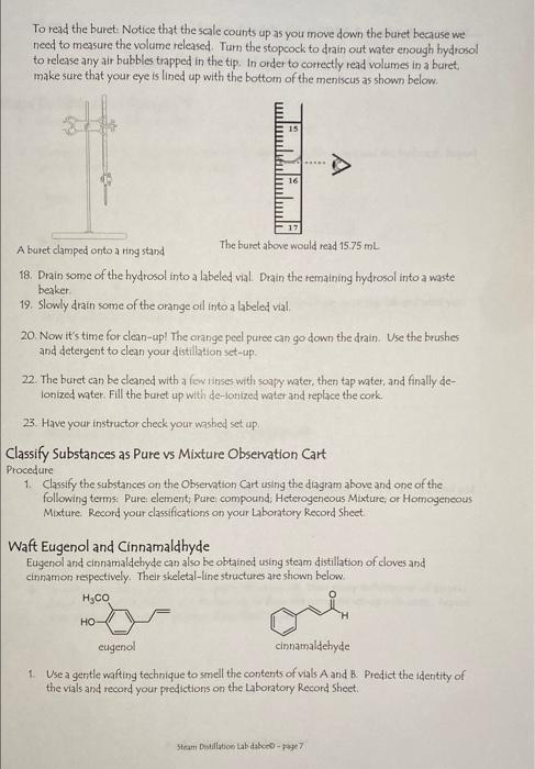 Solved Steam Distillation Pre-Lab This pre-lab assignment is | Chegg.com