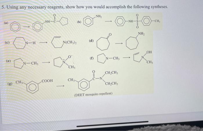 Solved Using any necessary reagents, show how you would | Chegg.com