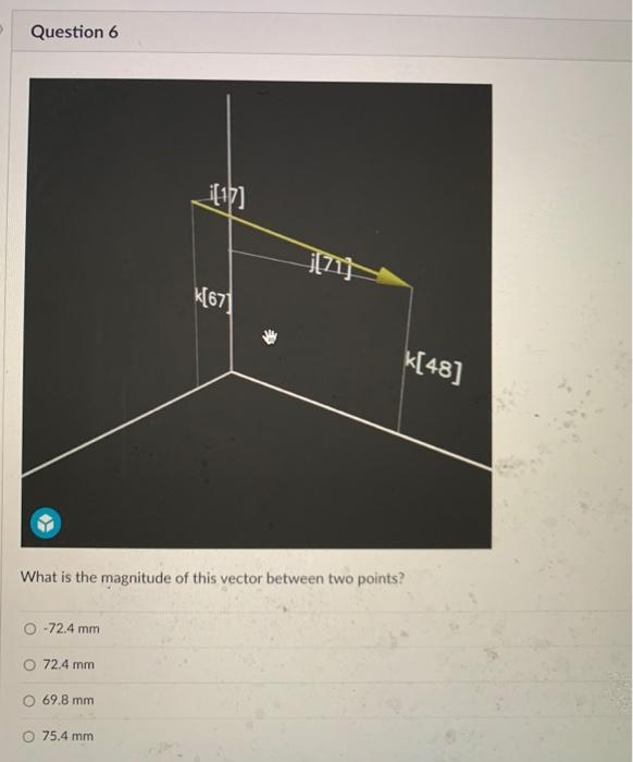 Solved What is the magnitude of this vector between two | Chegg.com