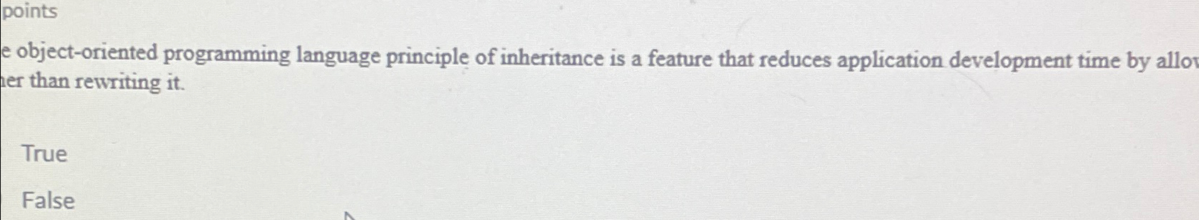 Solved pointse object-oriented programming language | Chegg.com
